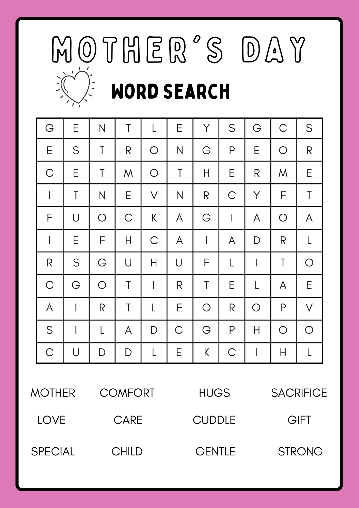 May 2025: New Activities Released! Mother's Day Edition. - KidsEduWorksheet